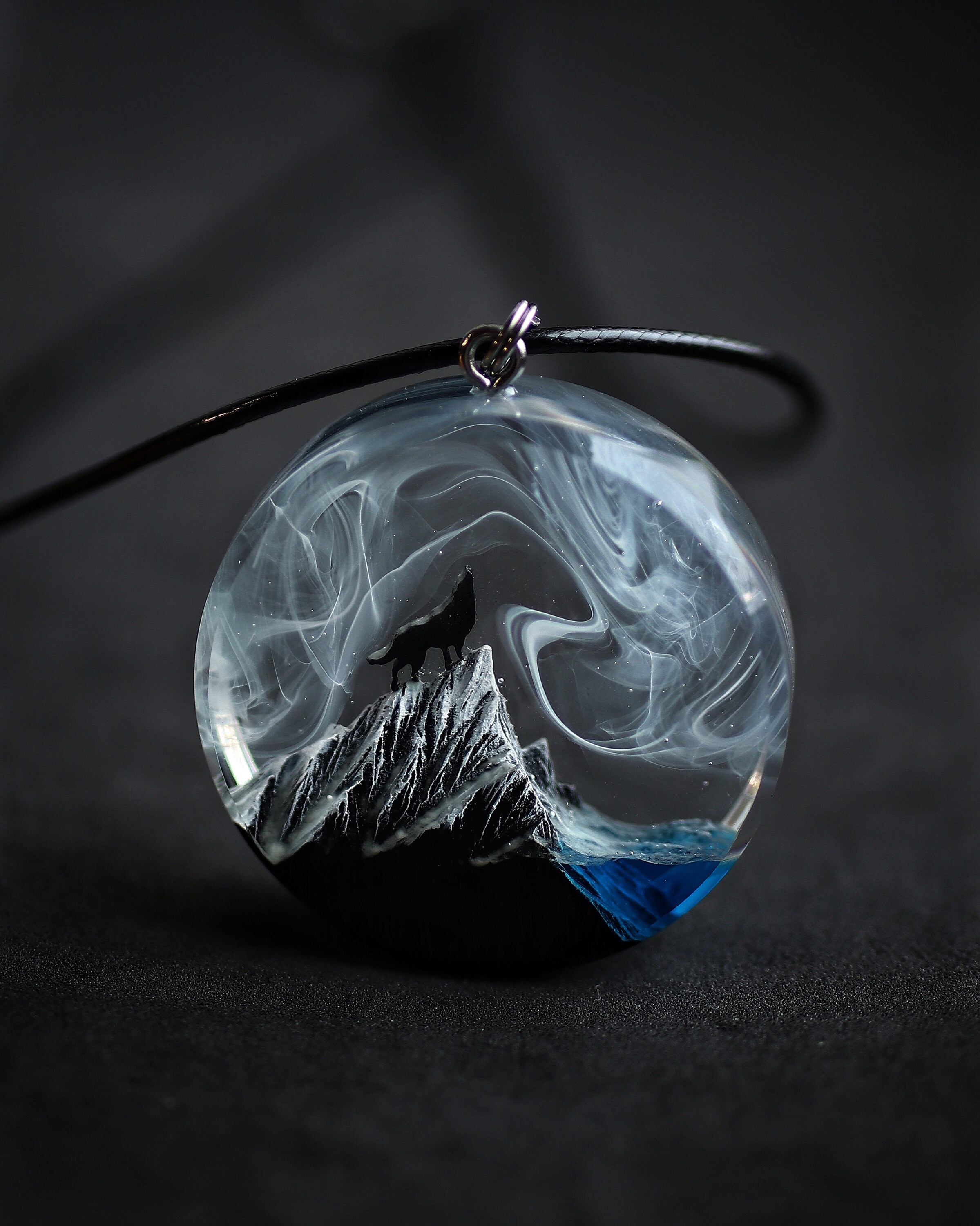 Wolf Pendant Wolf Accessory Resin Necklace Personalized - Etsy