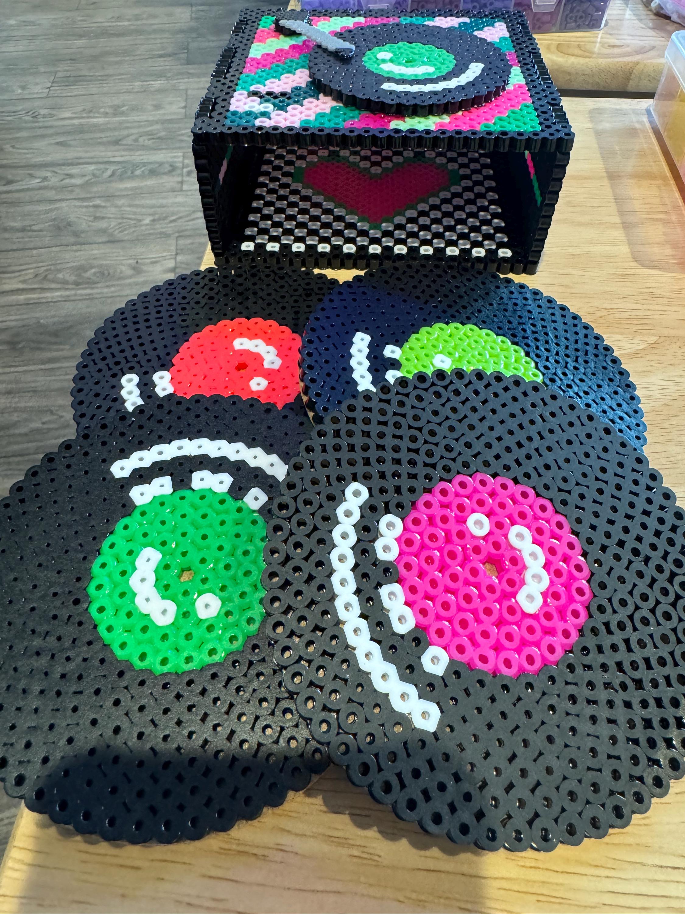 Record Player Coaster Set With Record Coasters - Etsy