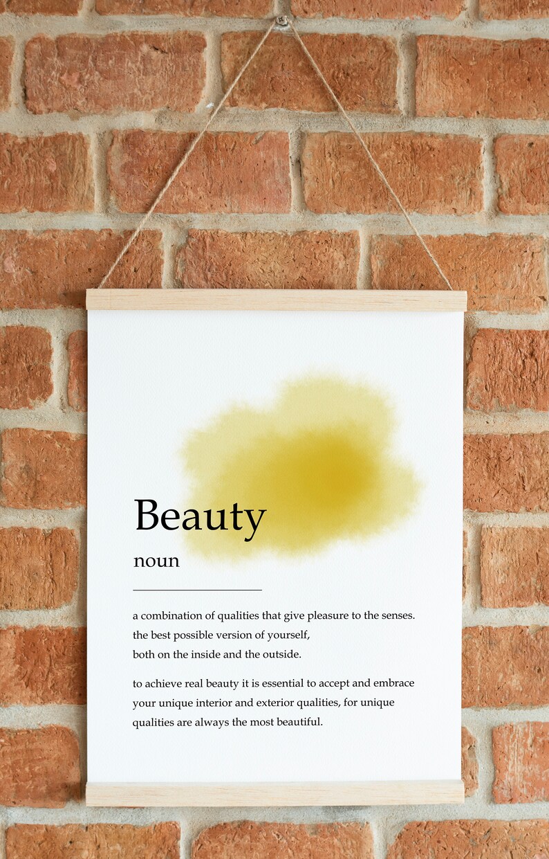 Beauty Definition Print Housewarming Gift Printable Wall Art Print ...