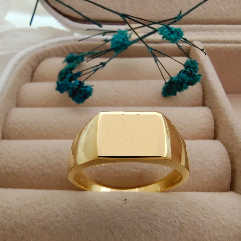 Square Signet Ring - Etsy
