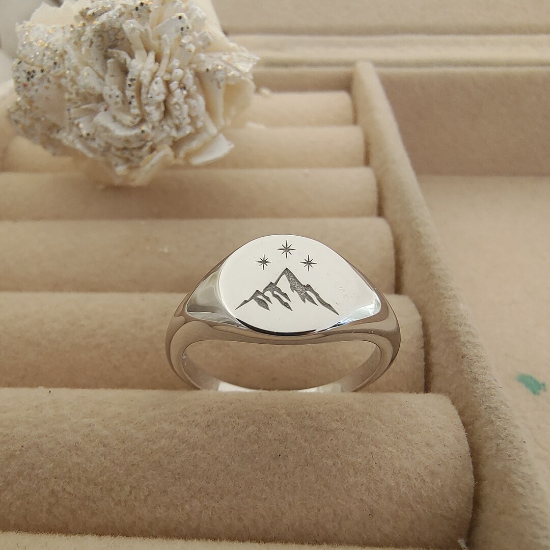 Acotar Night Court Signet Ring, 925 Silver Starry Mountains, Bookish ...