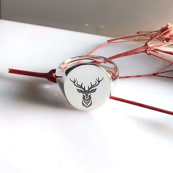 Deer Antler Ring - Etsy