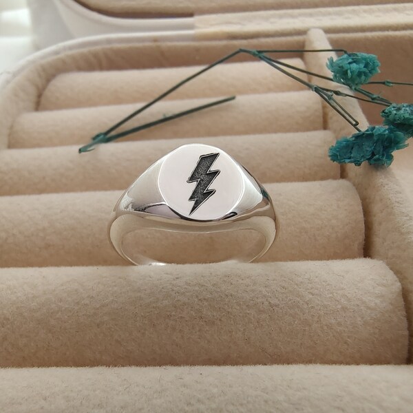 Lightning Bolt Ring - Etsy