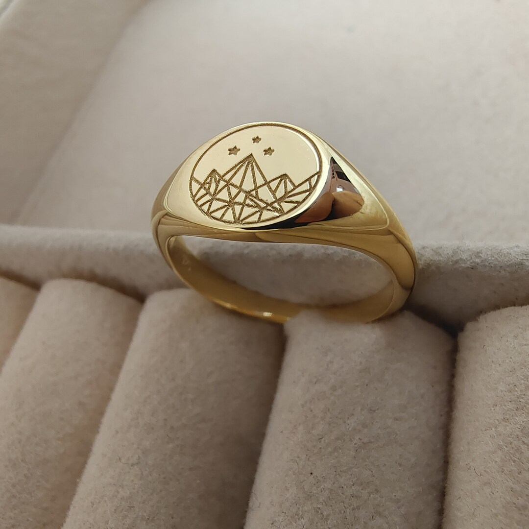 Acotar Night Court Signet Ring, 925 Silver Starry Mountains, Bookish ...