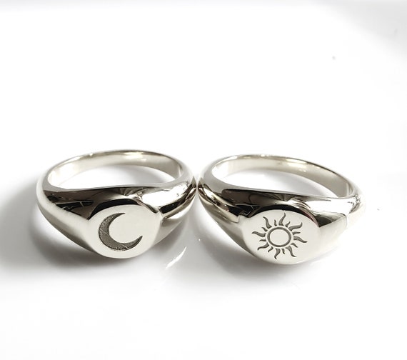 Matching couple signet rings store
