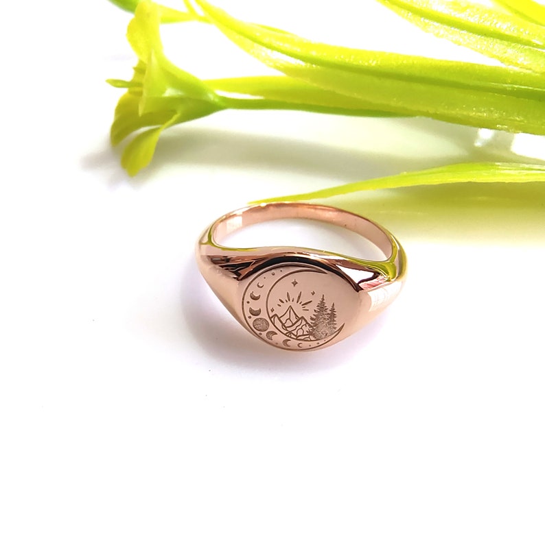 Sterling Silver Ring Mountain Ring Signet Ring Nature Ring - Etsy
