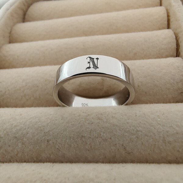 Initial Ring for Men - Etsy