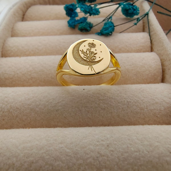 Moon Ring - Etsy