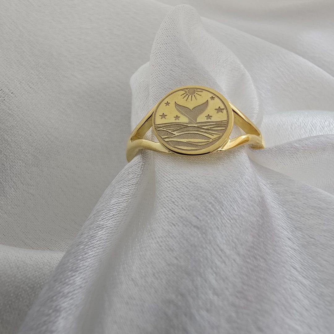 Dolphin Tail Ring, Ocean Ring, Fishtail Ring, Beach Jewelry, Ocean ...