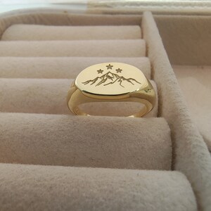 Acotar Night Court Ring 14k Gold, Starry Mountains, Bookish Velaris ...