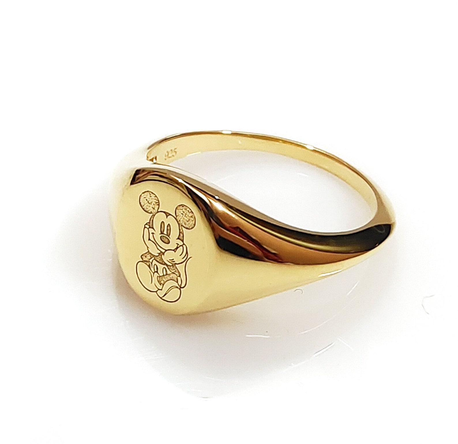 Mickey Mouse Ring Sterling Silver Ring Personalized Ring | Etsy