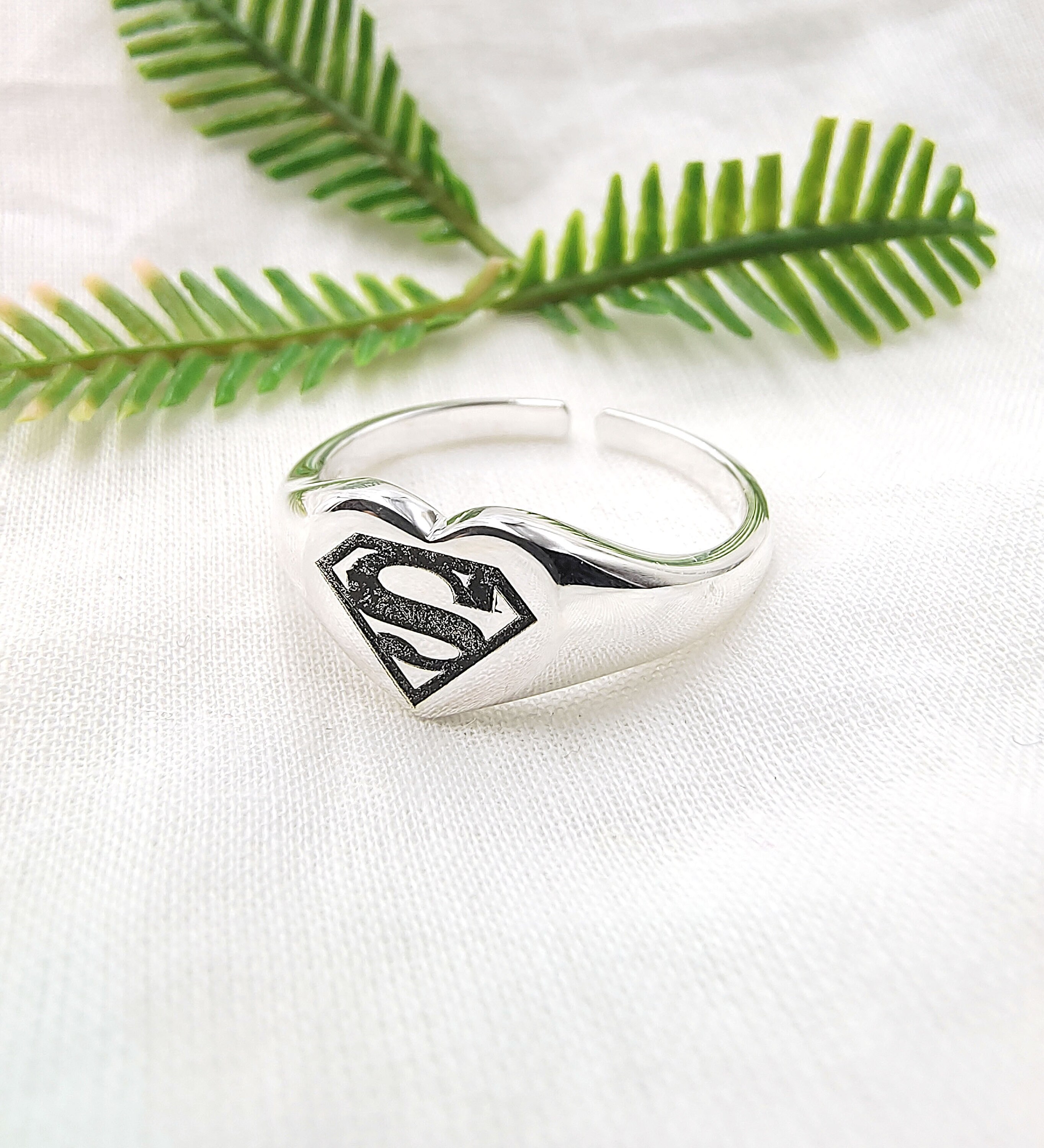 Superman Ring 925 Sterling Silver Super Man Jewelry Superman - Etsy