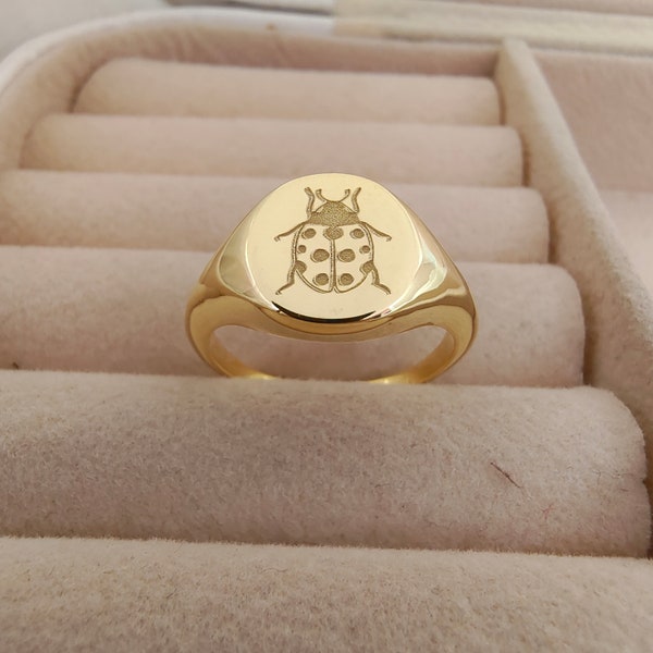 Mens Lady Bug Ring - Etsy