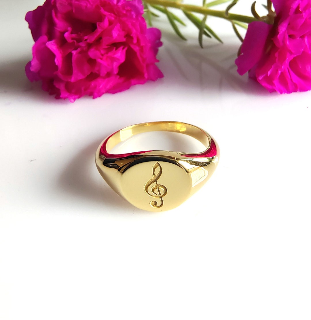 Treble Clef Ring Music Note Ring Musician Ring Personalized - Etsy