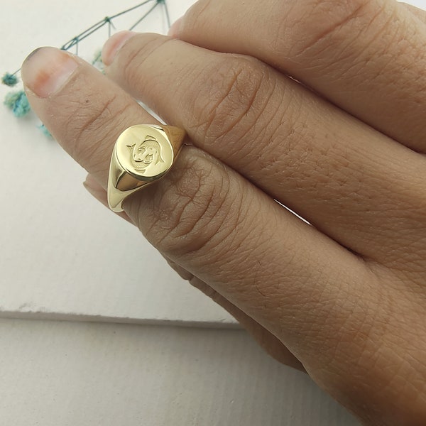 Pisces Gold Ring - Etsy