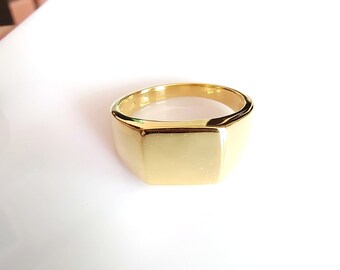 Square Signet Ring | Etsy