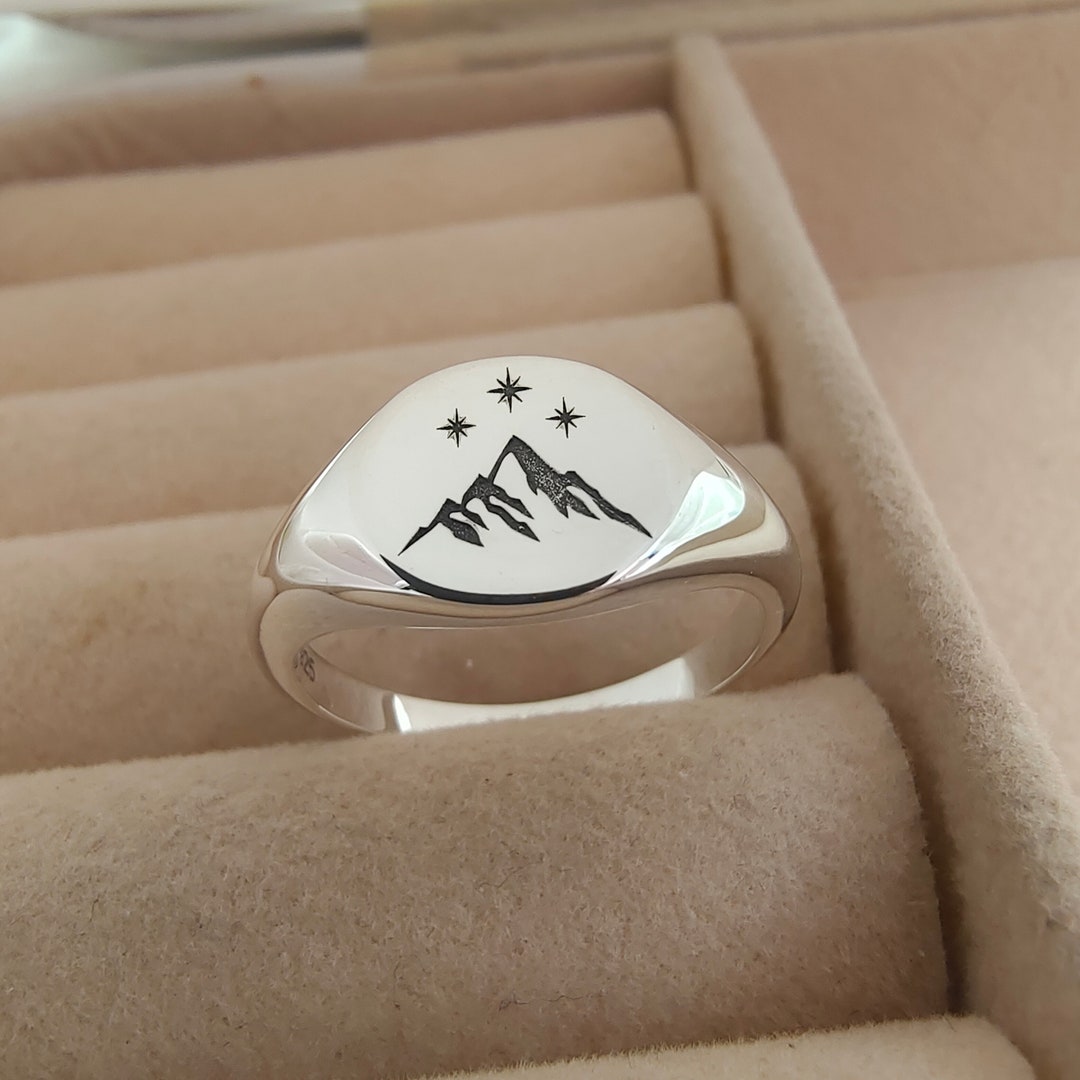 Acotar Night Court Signet Ring, 925 Silver Starry Mountains, Bookish ...