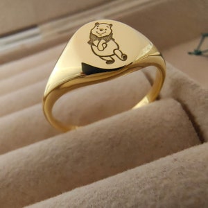 Sterling Silver Ring Pooh Ring Pooh Jewelry, Pooh Gifts, Personalized ...