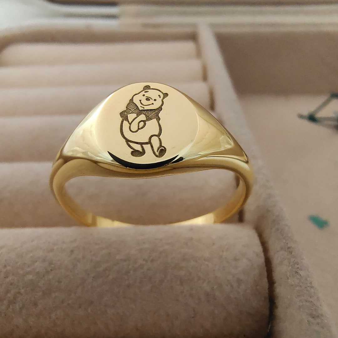 Sterling Silver Ring Pooh Ring Pooh Jewelry, Pooh Gifts, Personalized ...
