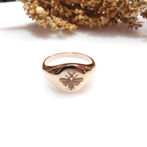 Handmade Bee Signet Ring Nature Jewelry Silver Jewelry | Etsy