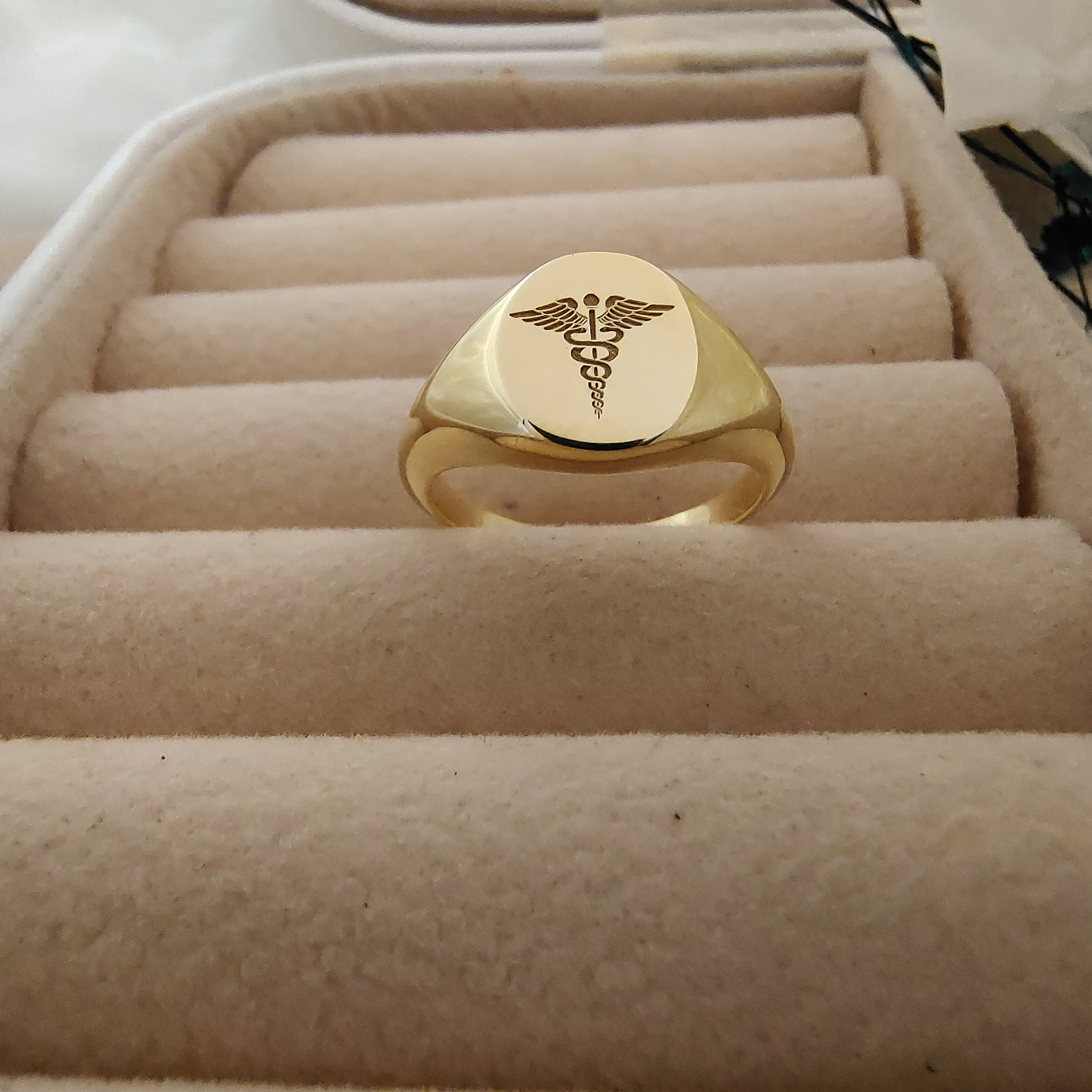 Caduceus Ring Medical Symbol Ring Sterling Silver Caduceus Ring Medical Symbol Ring Sterling Silver