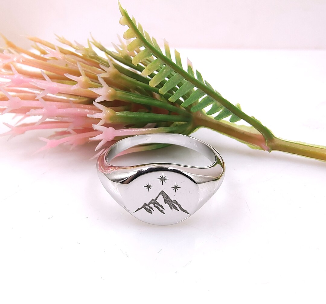 Acotar Night Court Signet Ring 925 Silver Starry Mountains - Etsy