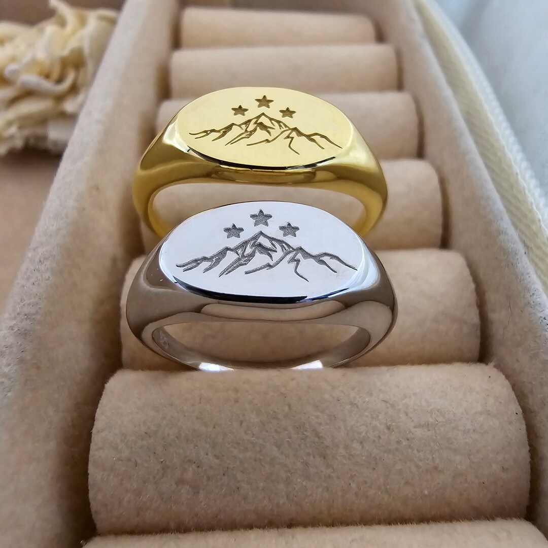 Acotar Night Court Ring 14k Gold, Starry Mountains, Bookish Velaris ...