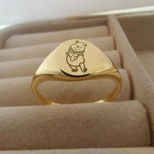 Sterling Silver Ring Pooh Ring Pooh Jewelry, Pooh Gifts, Personalized ...