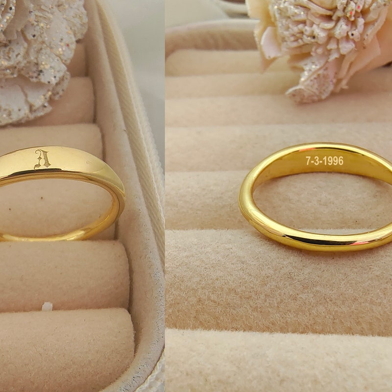 Custom Initial Ring - Etsy
