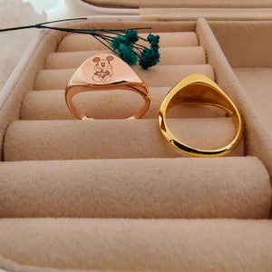 Mickey Mouse Ring, Mickey Ring, Cartoon Ring, Mouse Signet Ring, Mickey ...