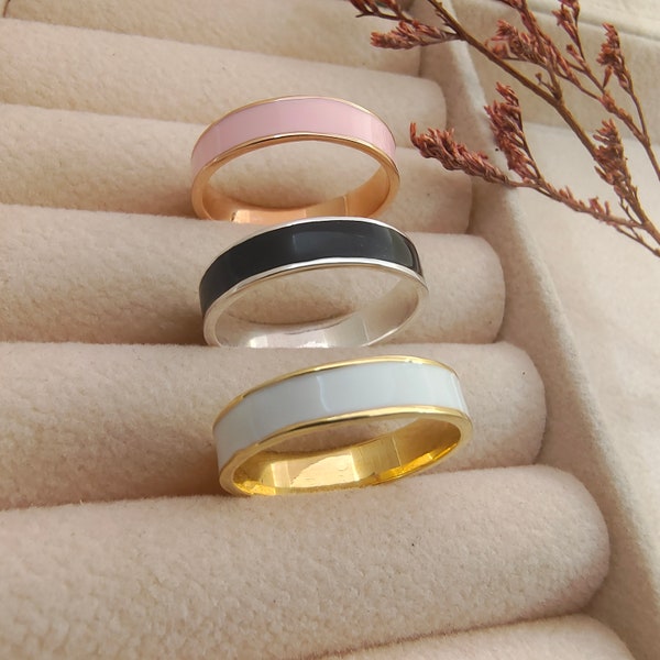 Enamel Ring - Etsy