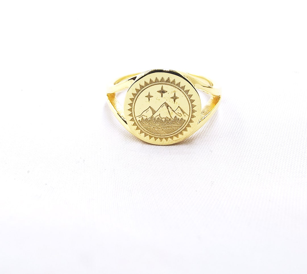 Acotar Night Court Signet Ring Starry Mountains Ring Velaris - Etsy