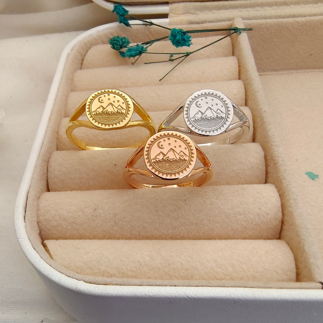 Acotar Night Court Signet Ring 14k Gold Happy Holidays Gifts ...