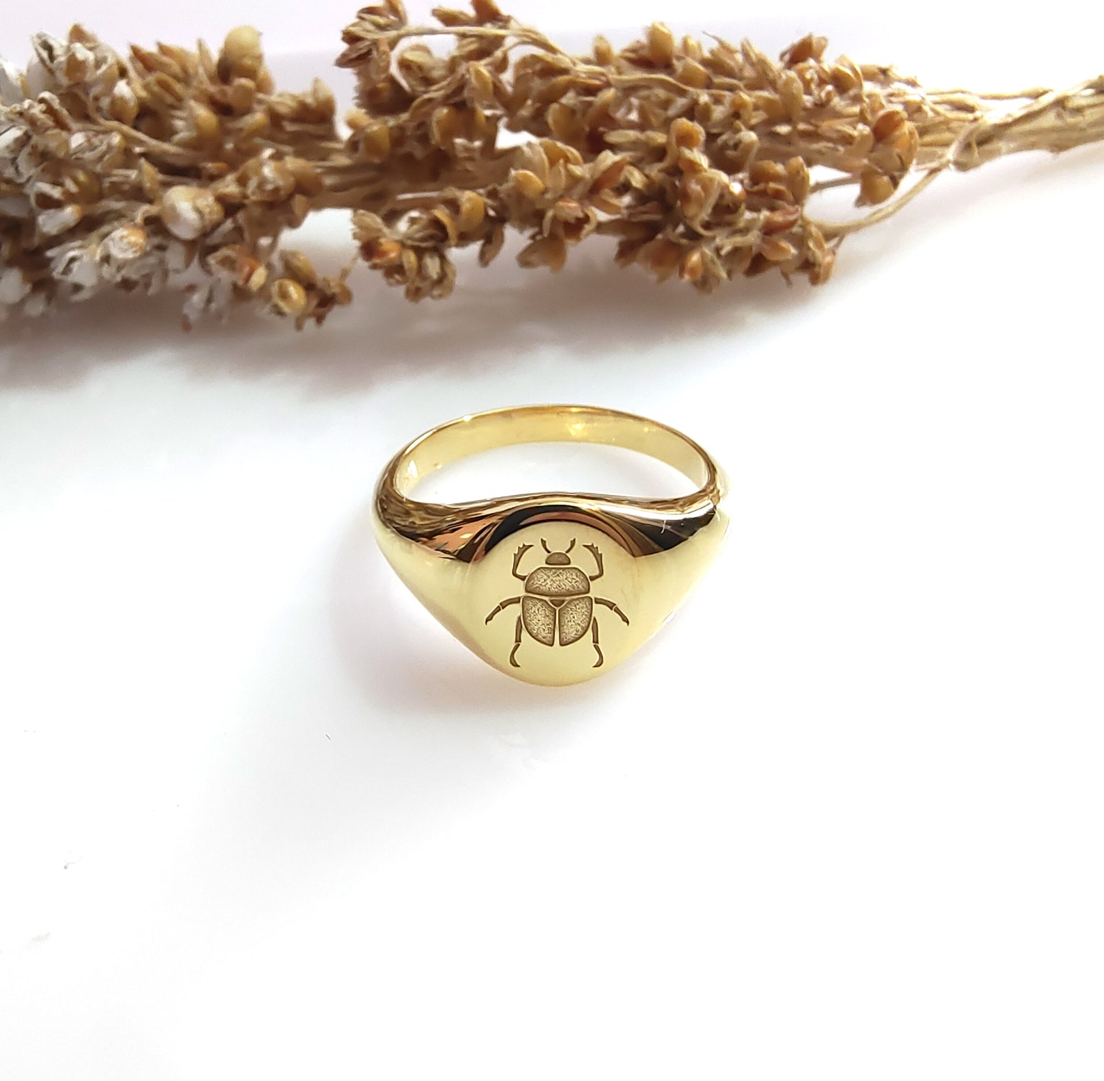 Beetle Ring Insect Ring Sterling Silver Ring Animal Element | Etsy