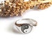 Sterling Silver Round Yin Yang Ring, Ying and Yang Ring, Yoga Ring ...