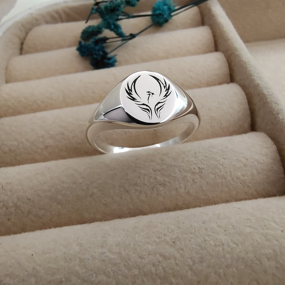 Phoenix Ring Gold, Winged Ring, Bird Ring, Silver Hawk Ring ...