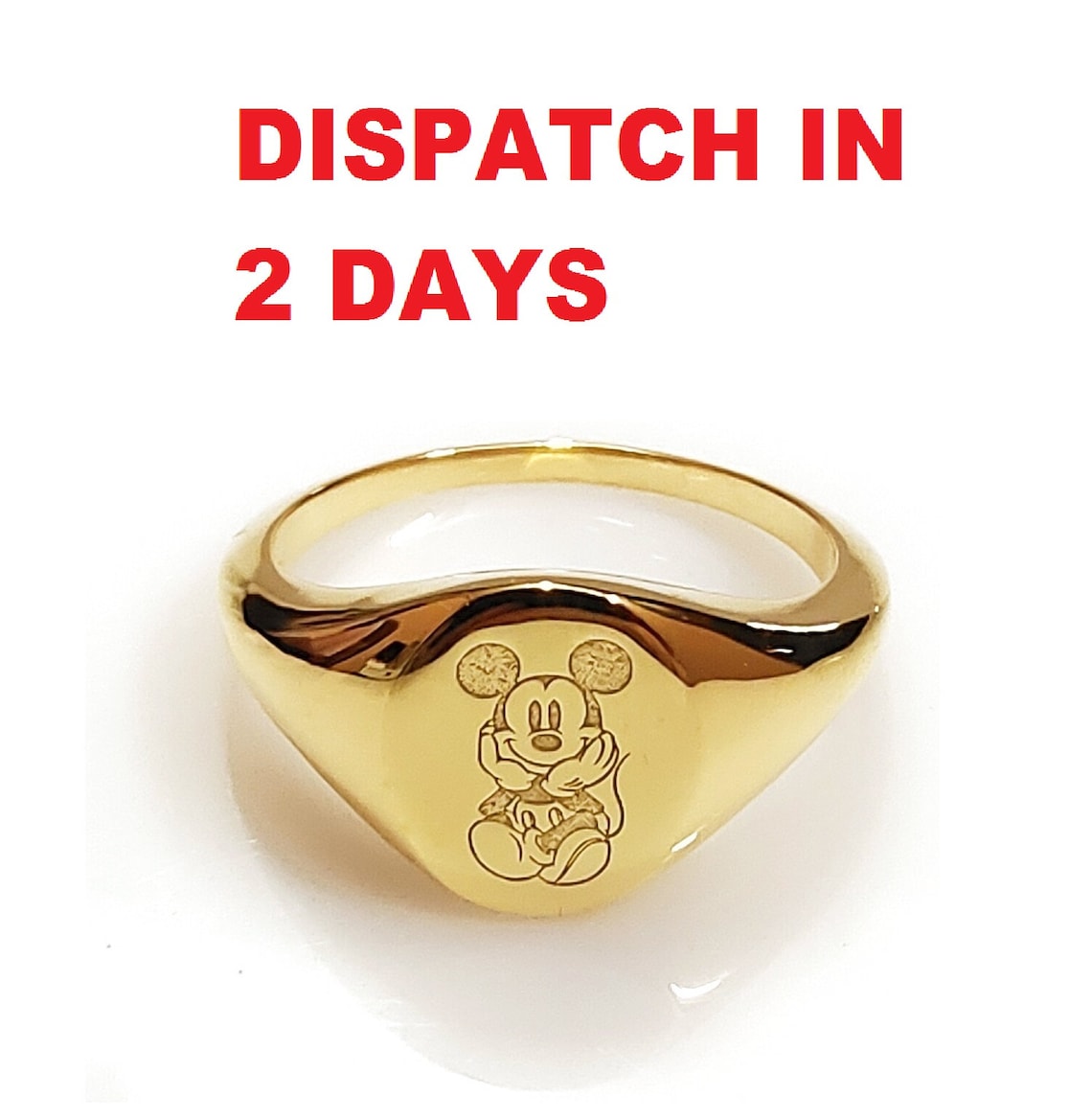 Mickey Mouse Ring Sterling Silver Ring Personalized Ring | Etsy