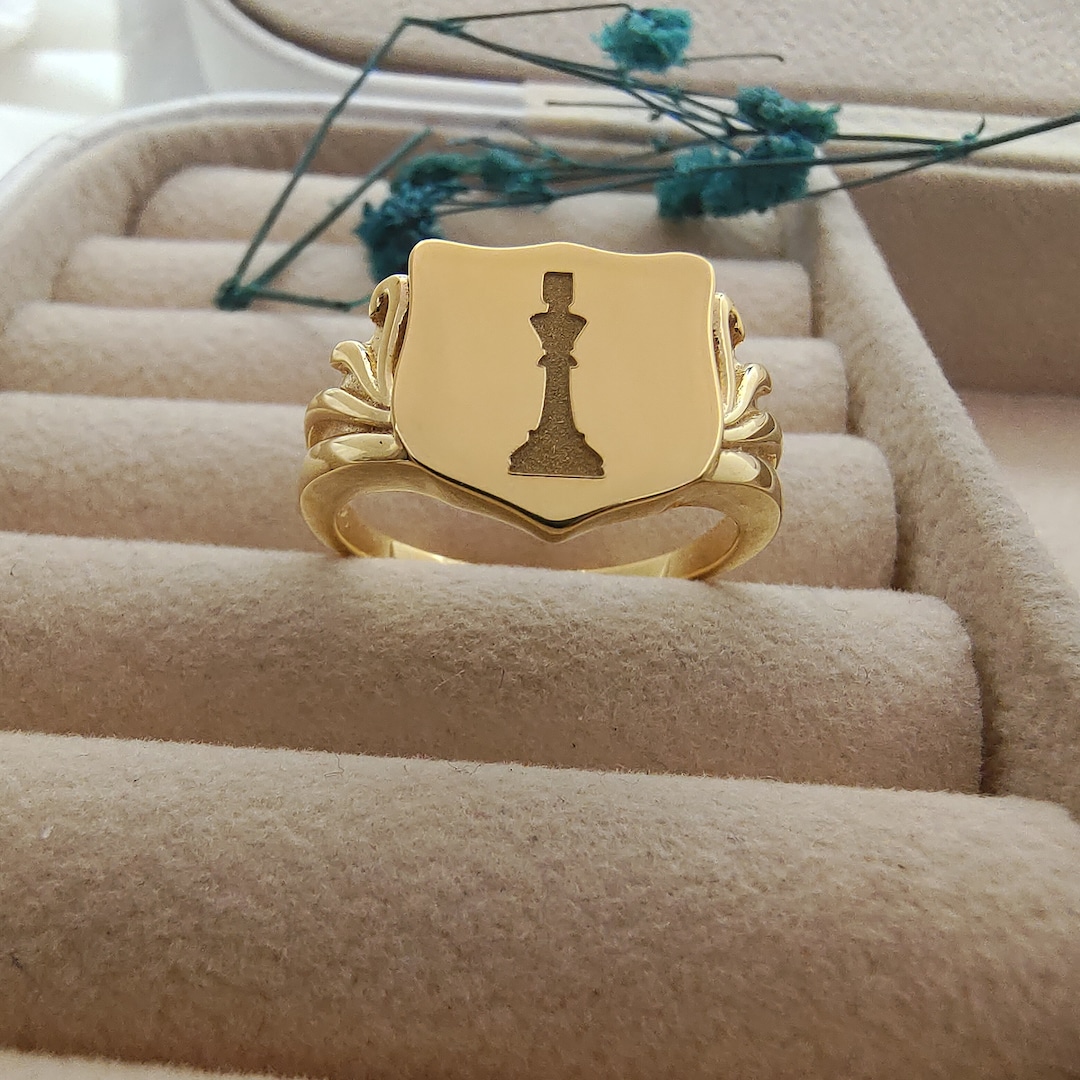 Chess Ring Chess Symbol Ring Chess Piece Ring, Chess Lover Gifts Men ...