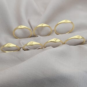 Personalized Initial Ring | Custom Letter Ring | Name Ring | 14K Gold ...