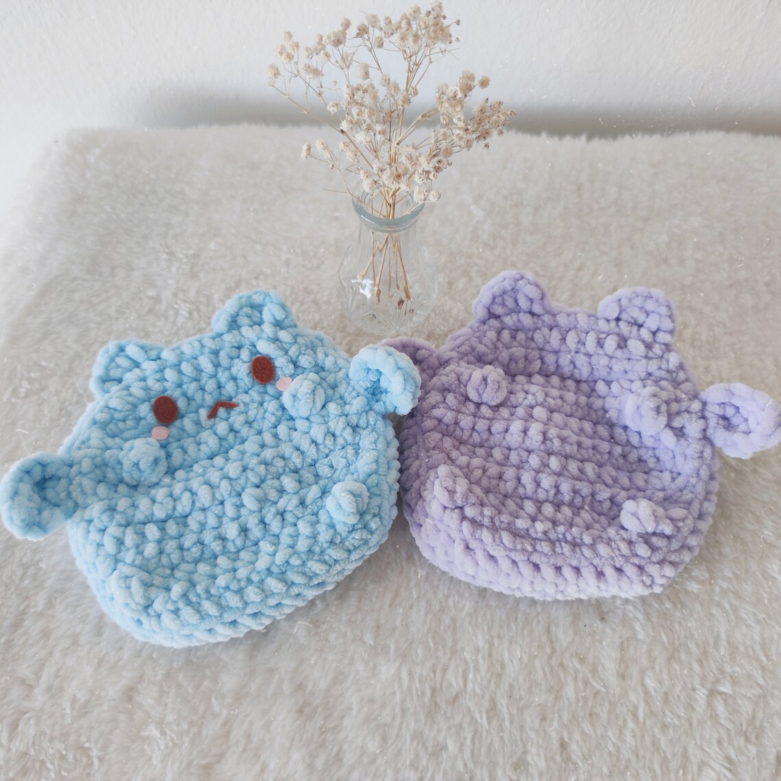 Bat Cat Pouch Crochet Pattern, Cute Kitty Purse, Animal Chunky Bag PDF ...