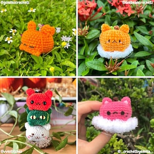 Chubby Pumpkitty Amigurumi Pattern, Cute Pumpkin Cat Plush, Kawaii ...