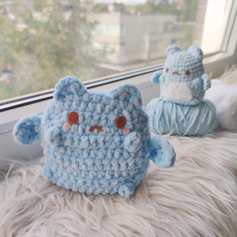 Bat Cat Pouch Crochet Pattern Cute Kitty Purse Animal Chunky - Etsy