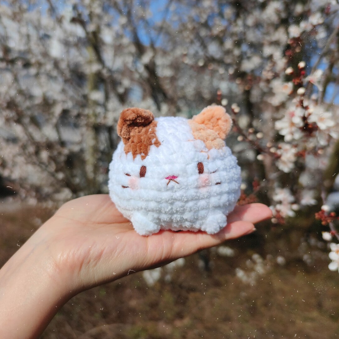 Calico Floofball Amigurumi Pattern, Mochi Kitty Plush, Cute Crochet ...