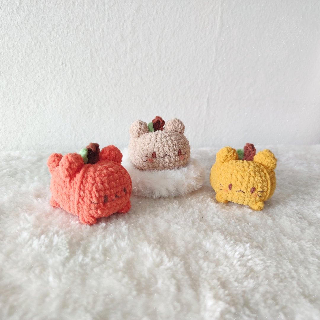 Chubby Pumpkitty Amigurumi Pattern, Cute Pumpkin Cat Plush, Kawaii ...
