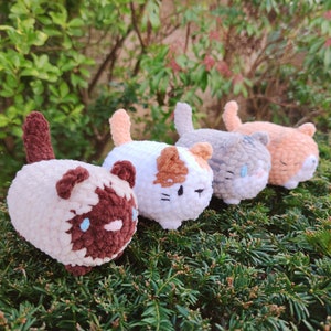 Stackable Potato Cat Pattern Bundle, Chunky Amigurumi Kitty Plushies, 4 ...