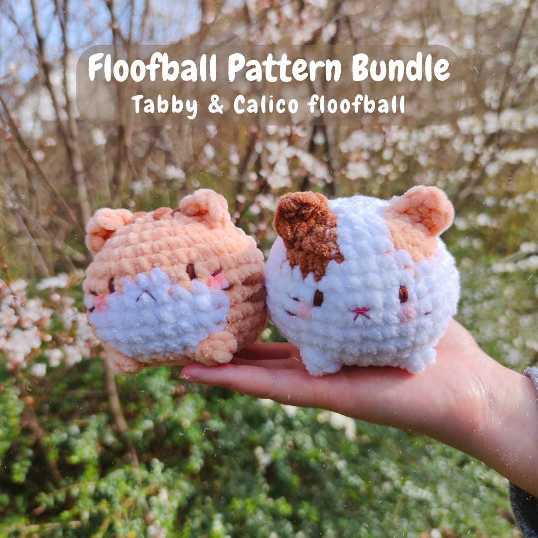 Mochi Floofball Amigurumi Pattern Bundle, Tabby and Calico Kitty ...