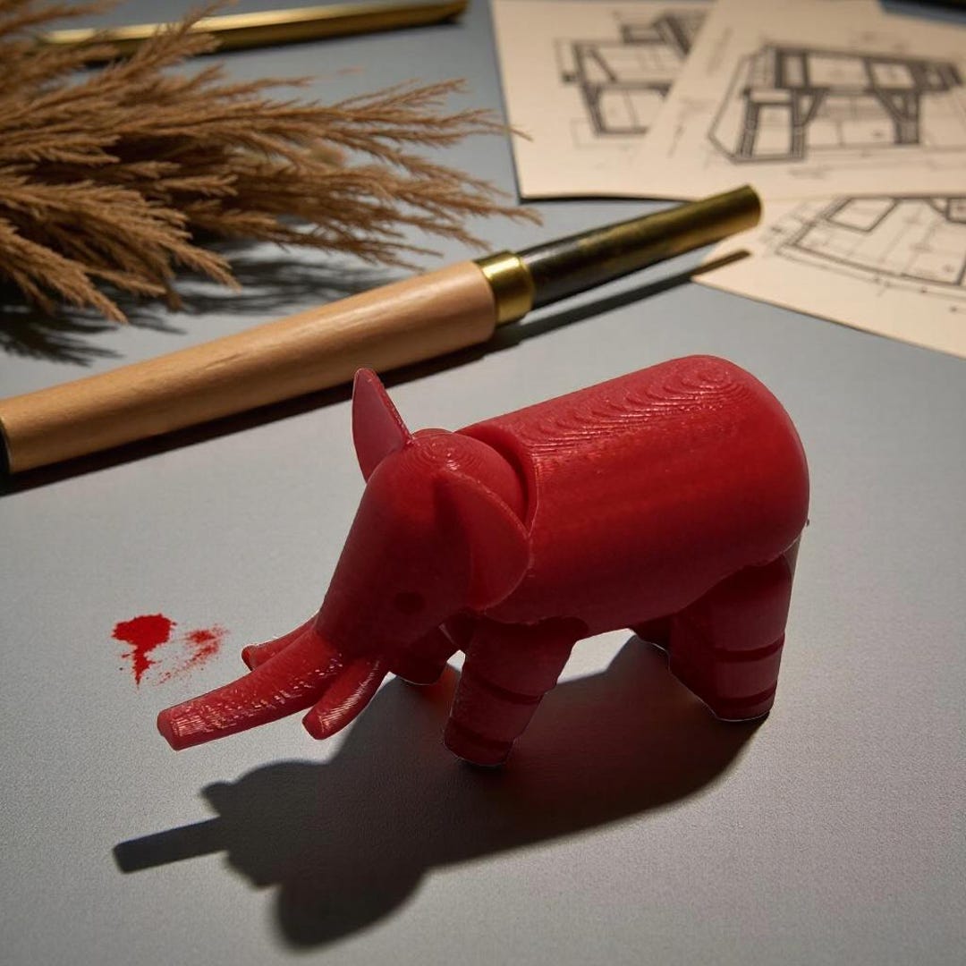 Articulated 3D Print Elephant: Flexible Fidget Toy, Desk Decor - Etsy