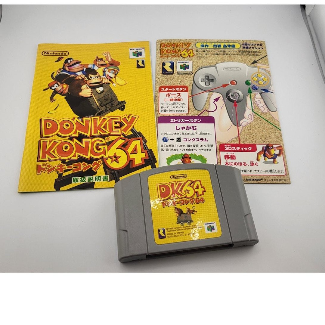 Donkey Kong N64 Nintendo 64 Japanese Version With Manual - Etsy