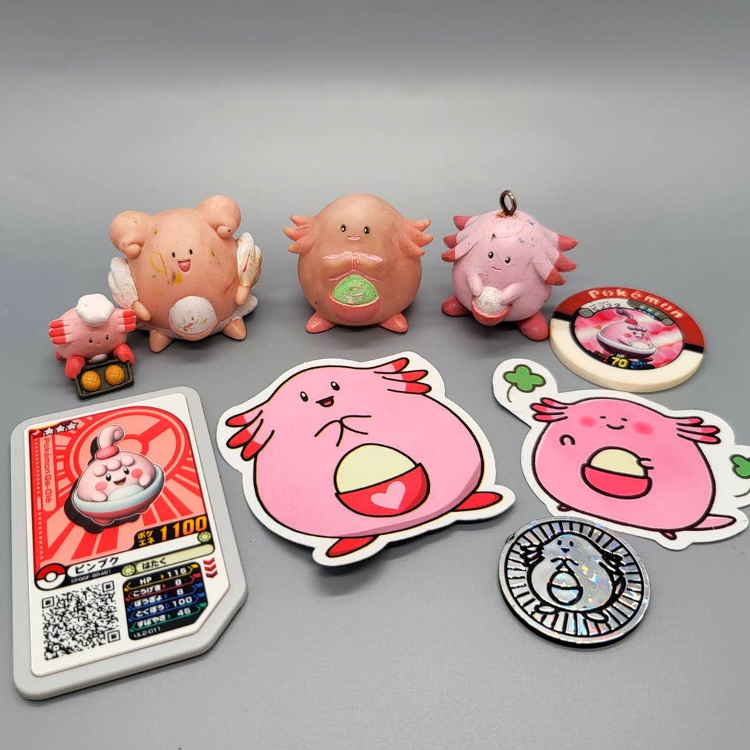Happiny and Chansey Lot Figures Pokemon Center Tomy Bandai Coins Toys ...