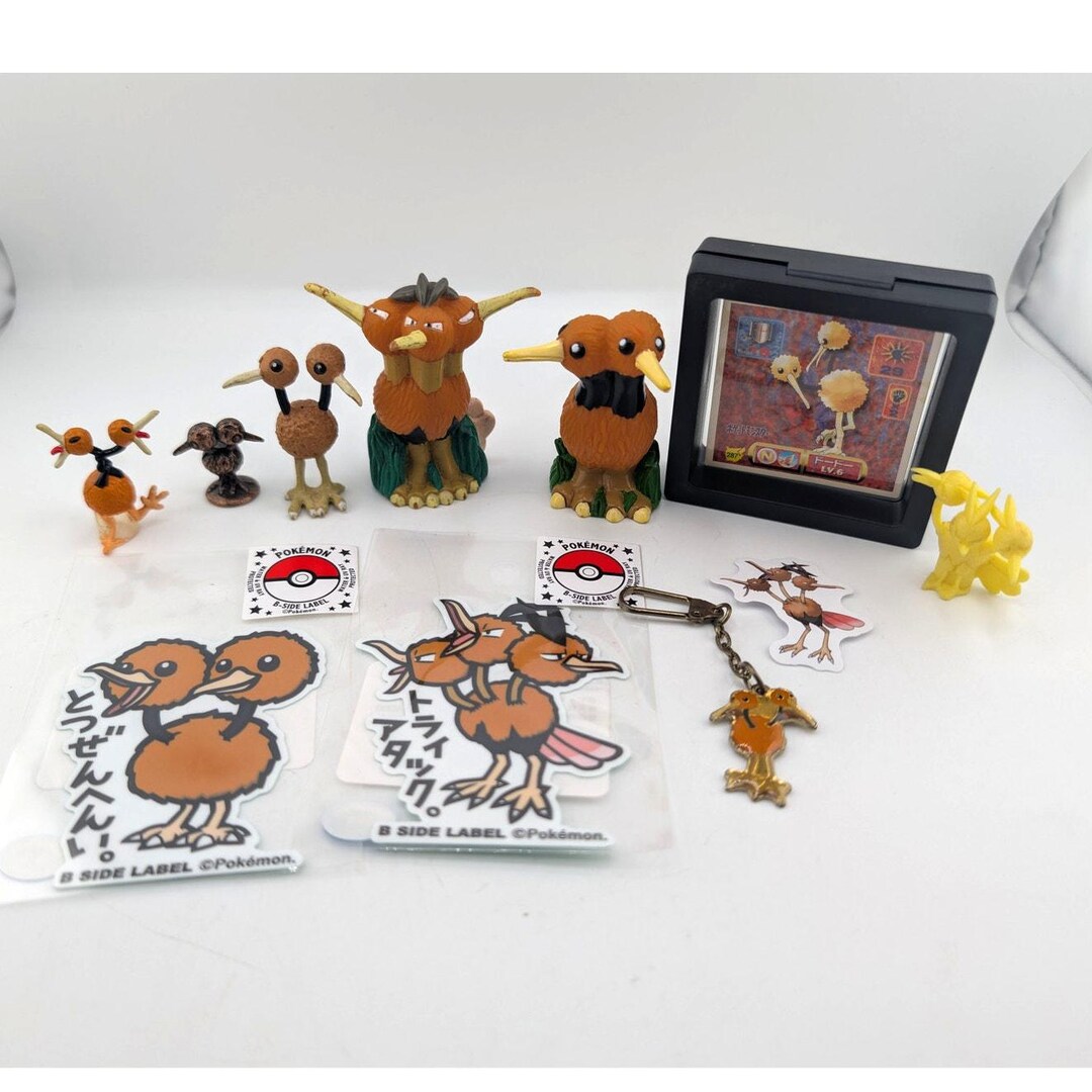 Doduo Dodrio Lot Figures Pokemon Center Tomy Bandai Finger Puppet Toy ...